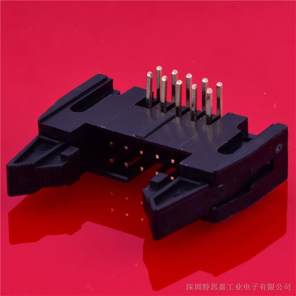 牛角插座 20P弯针 2.54MM间距牛角卡扣20P弯脚2*10P连接器_电子元器件_维库仪器仪表网